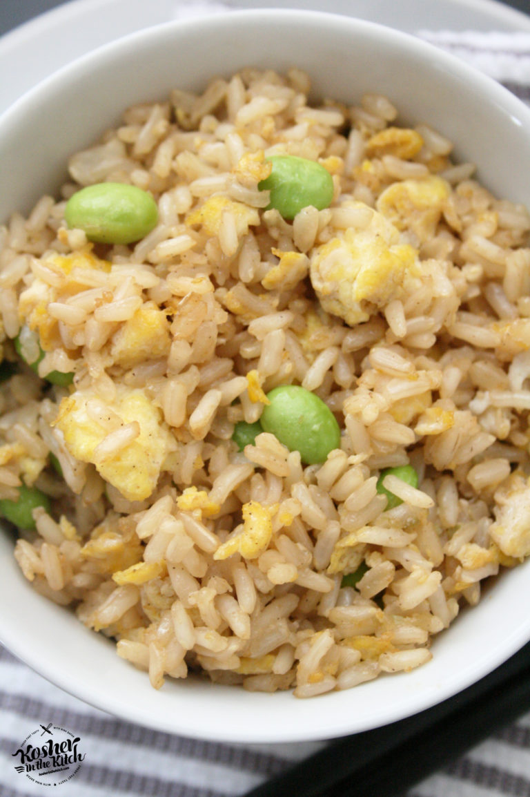 Fried Brown Rice with Edamame - Kosher In The Kitch!