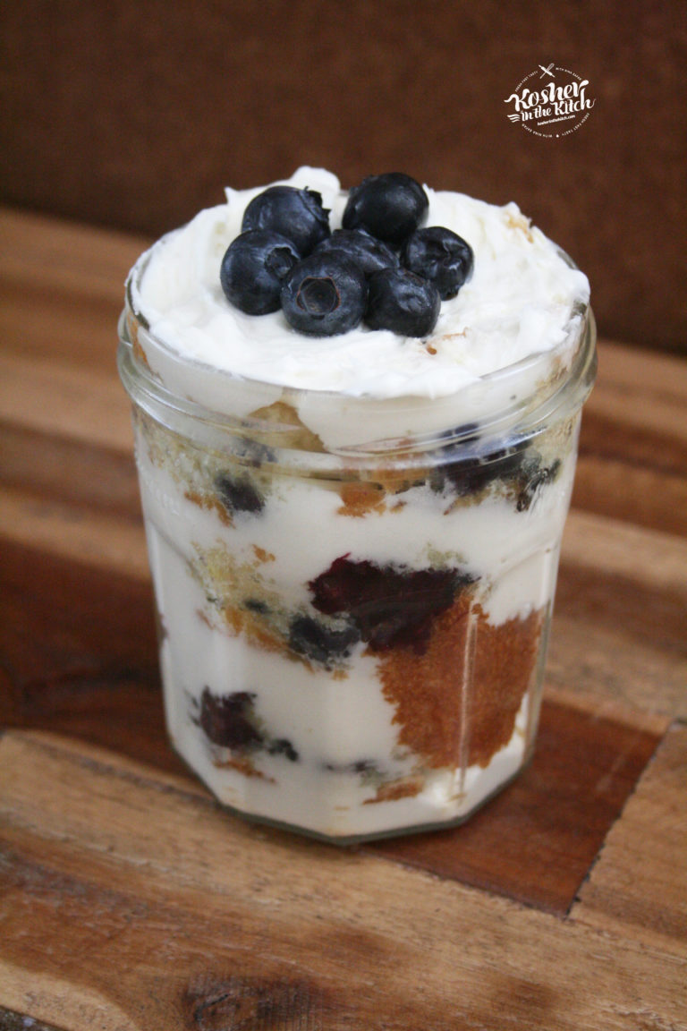 Lemon Blueberry Cake in a Jar - Kosher In The Kitch!