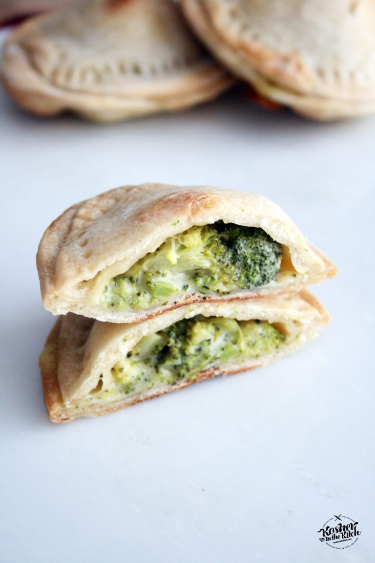 Broccoli Cheddar Pizza Pockets - Kosher In The Kitch!