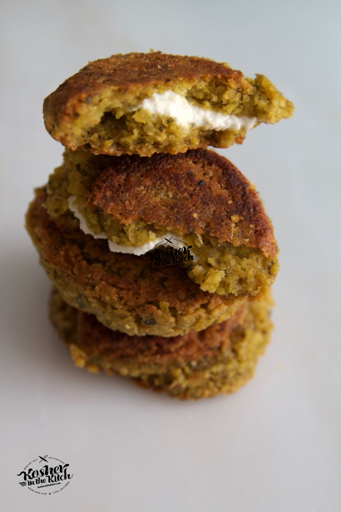 Falafel balls stuffed with goat cheese - Kosher In The Kitch!